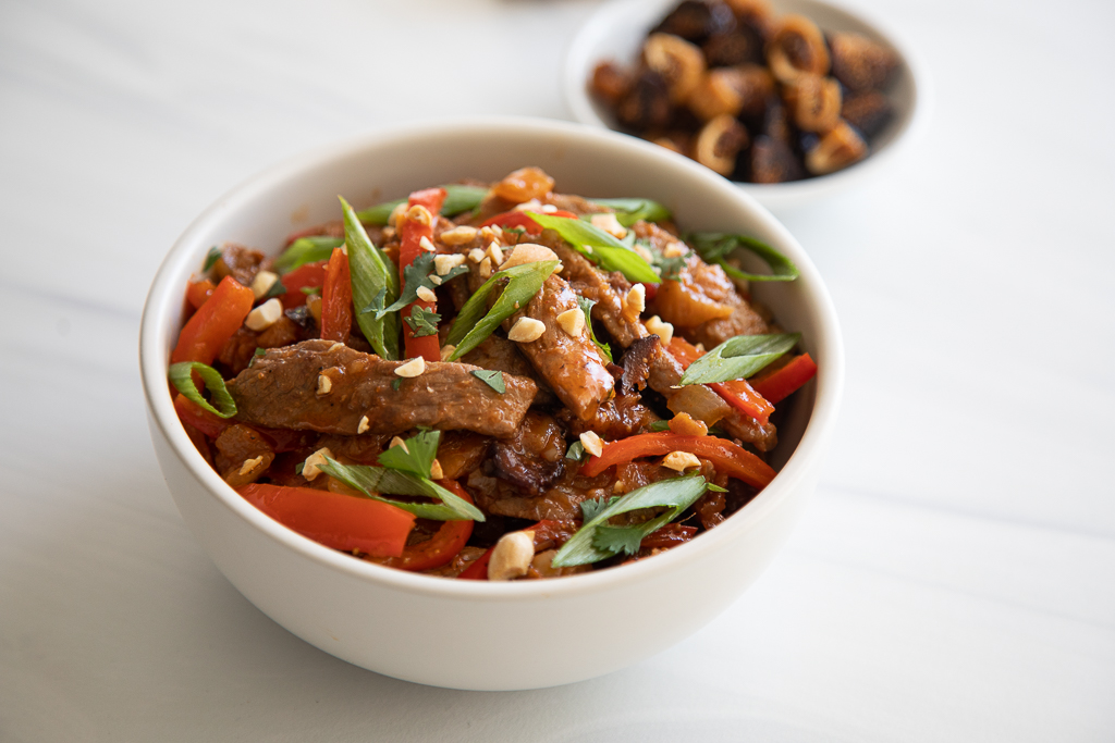 California Fig Stir Fried Beef - California Figs - California Figs